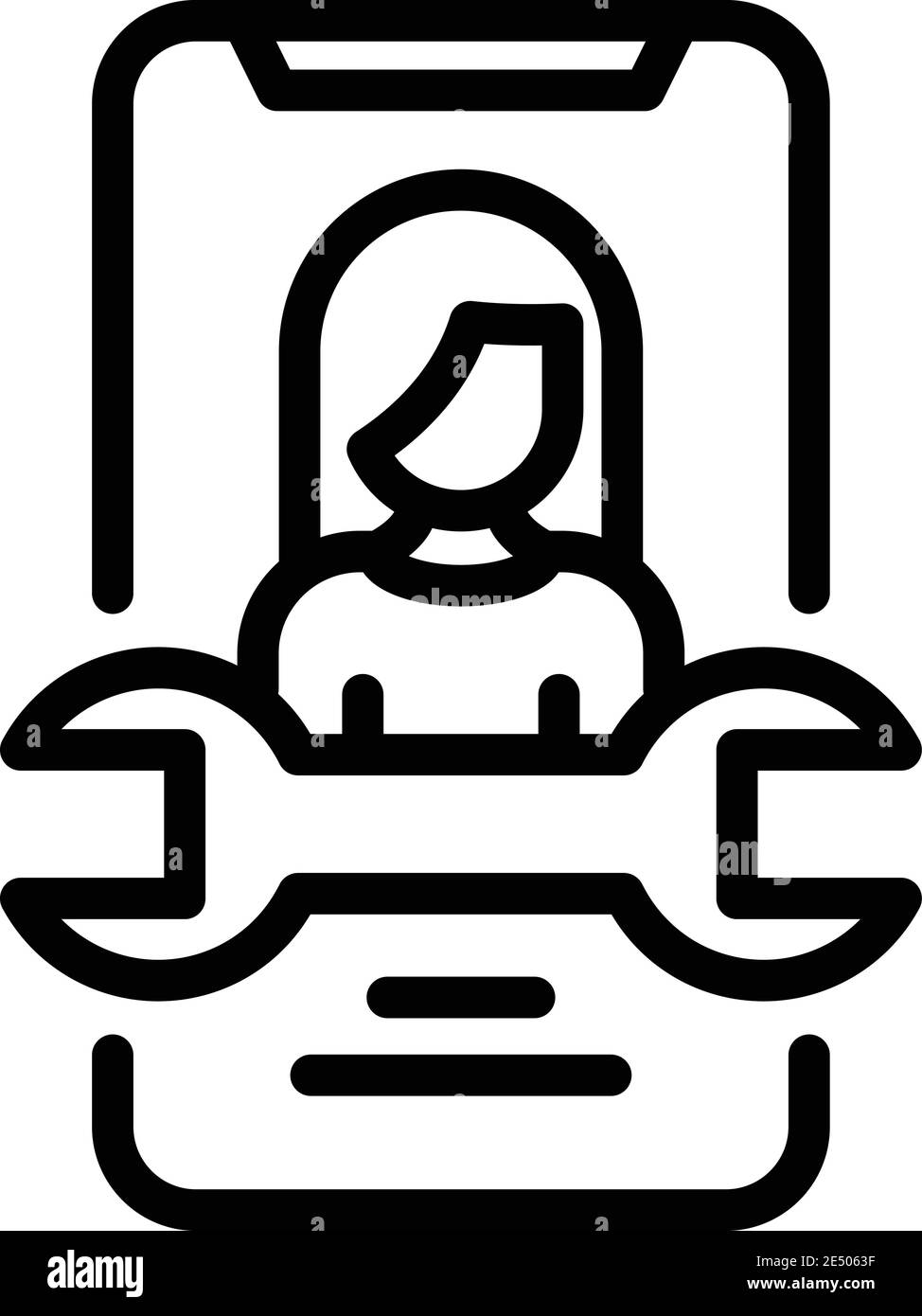 Agent online repair icon. Outline agent online repair vector icon for ...