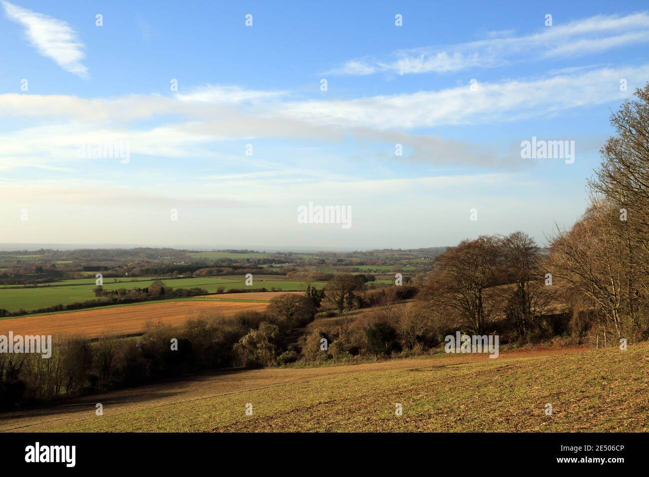 View from Charing Hill above Charing, Kent, England, United Kingdom ...
