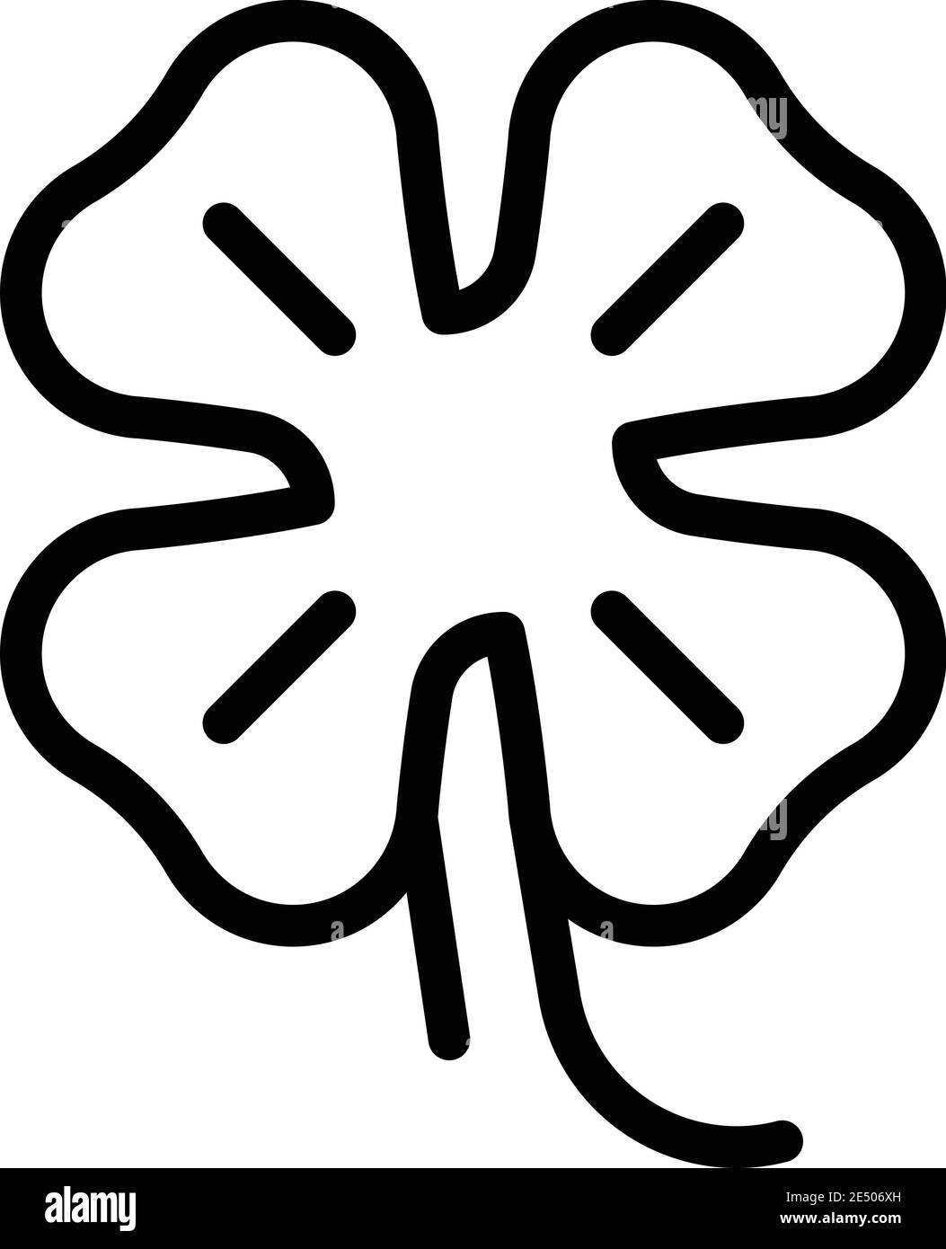Clover icon. Outline clover vector icon for web design isolated on ...
