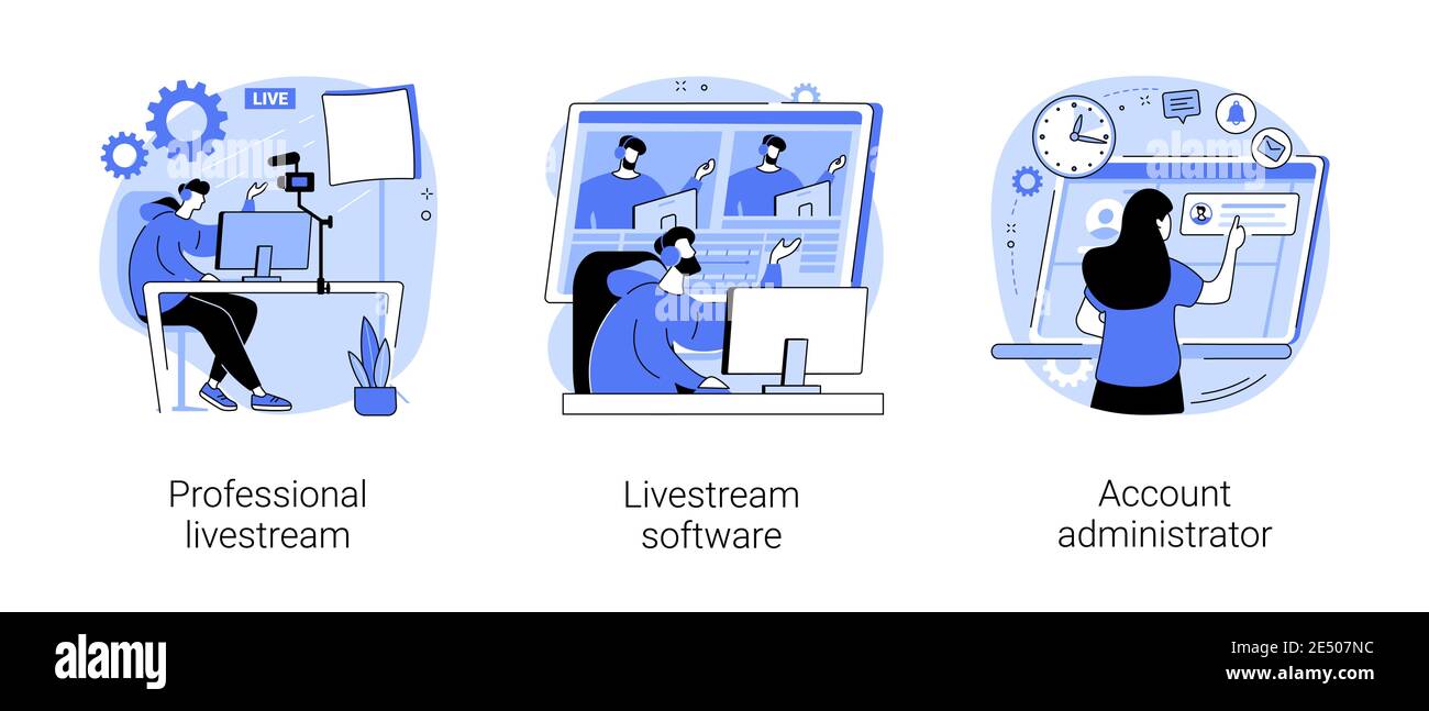 Online live event abstract concept vector illustrations Stock Vector ...