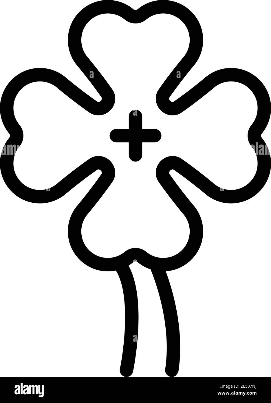 Clover shape icon. Outline clover shape vector icon for web design ...