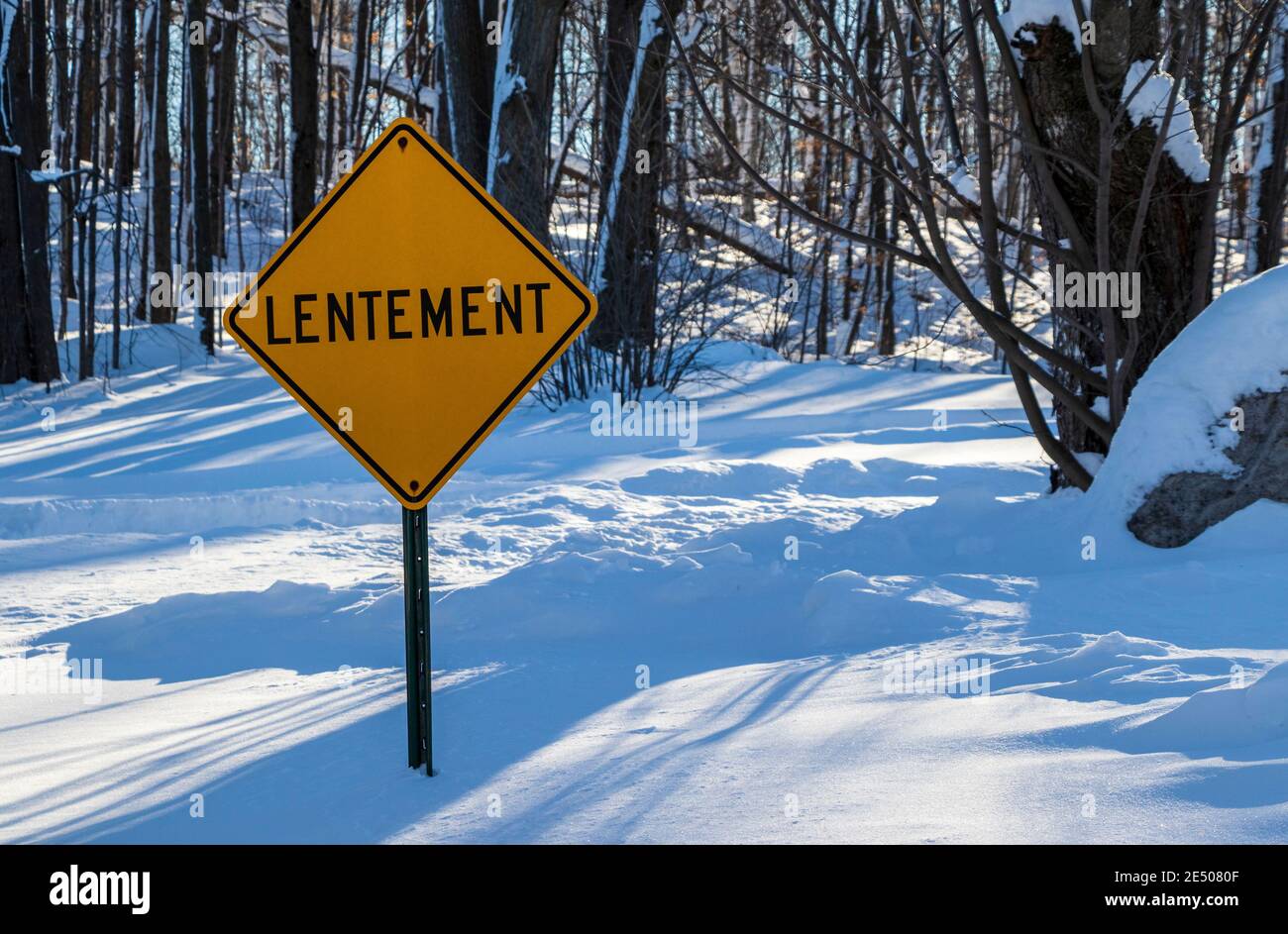 Slow down road sign hi-res stock photography and images - Alamy