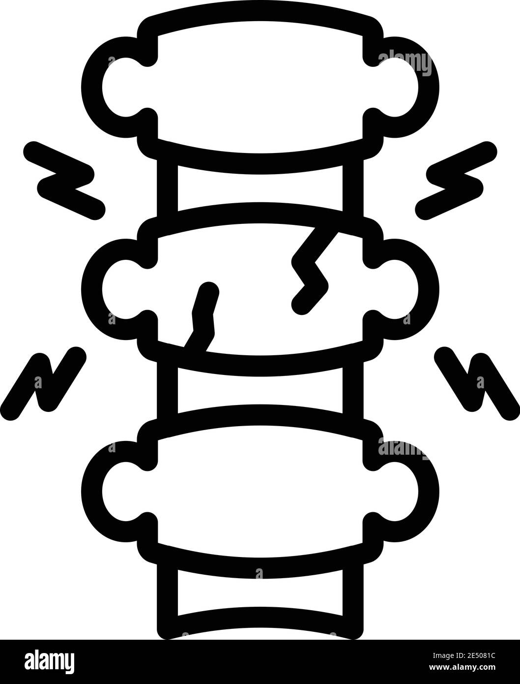 Spine disability icon. Outline spine disability vector icon for web ...