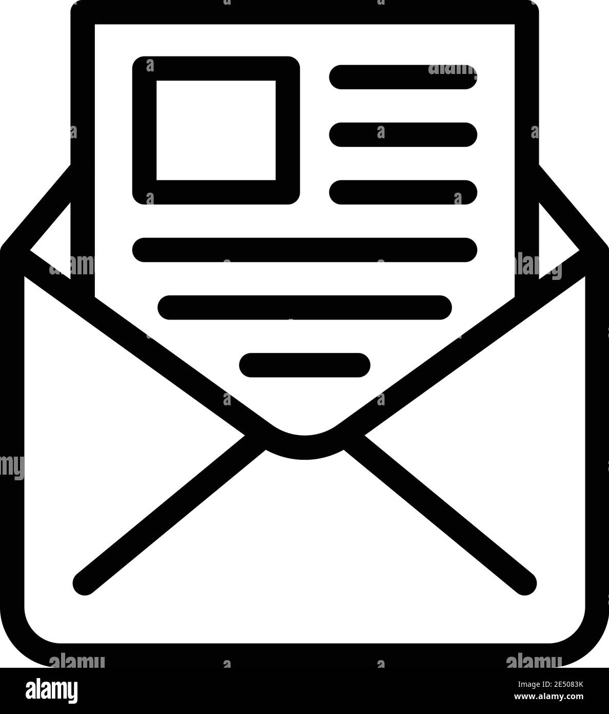 Customer mail icon. Outline customer mail vector icon for web design ...