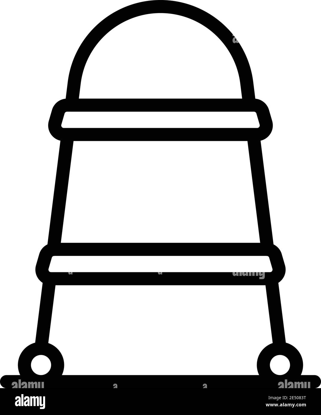 Rehabilitation walker icon. Outline rehabilitation walker vector icon ...