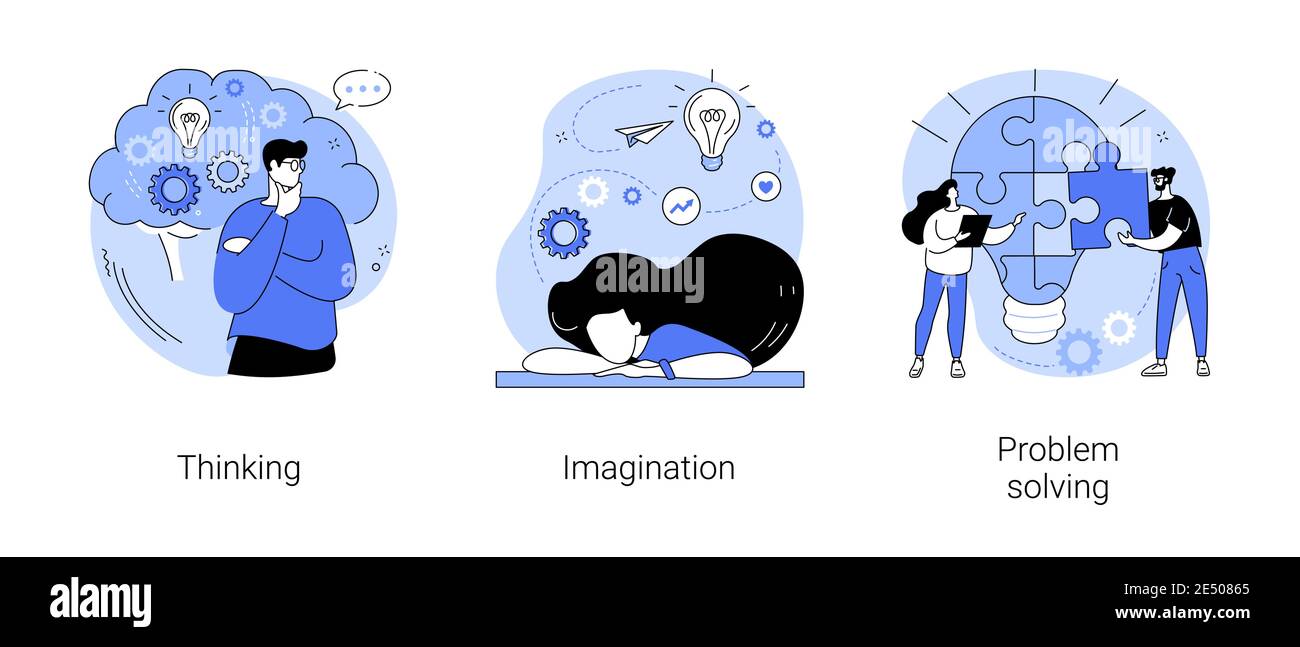 Brain activity abstract concept vector illustrations Stock Vector Image ...