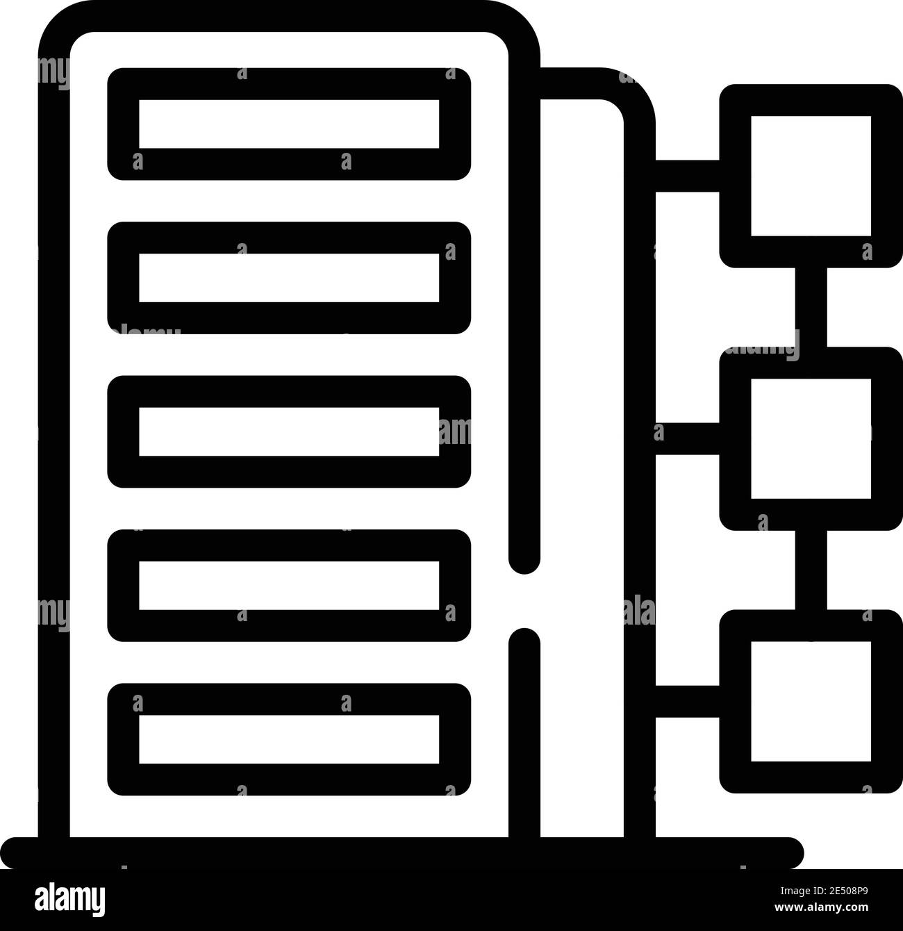 Customer Database Infrastructure Icon Outline Customer Database Infrastructure Vector Icon For