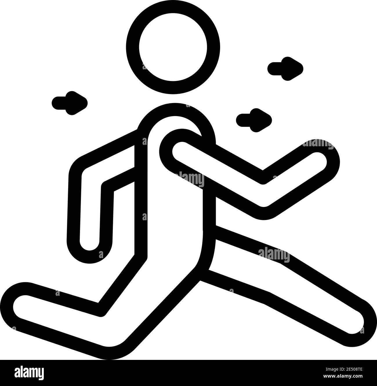 Run rehabilitation icon. Outline run rehabilitation vector icon for web ...