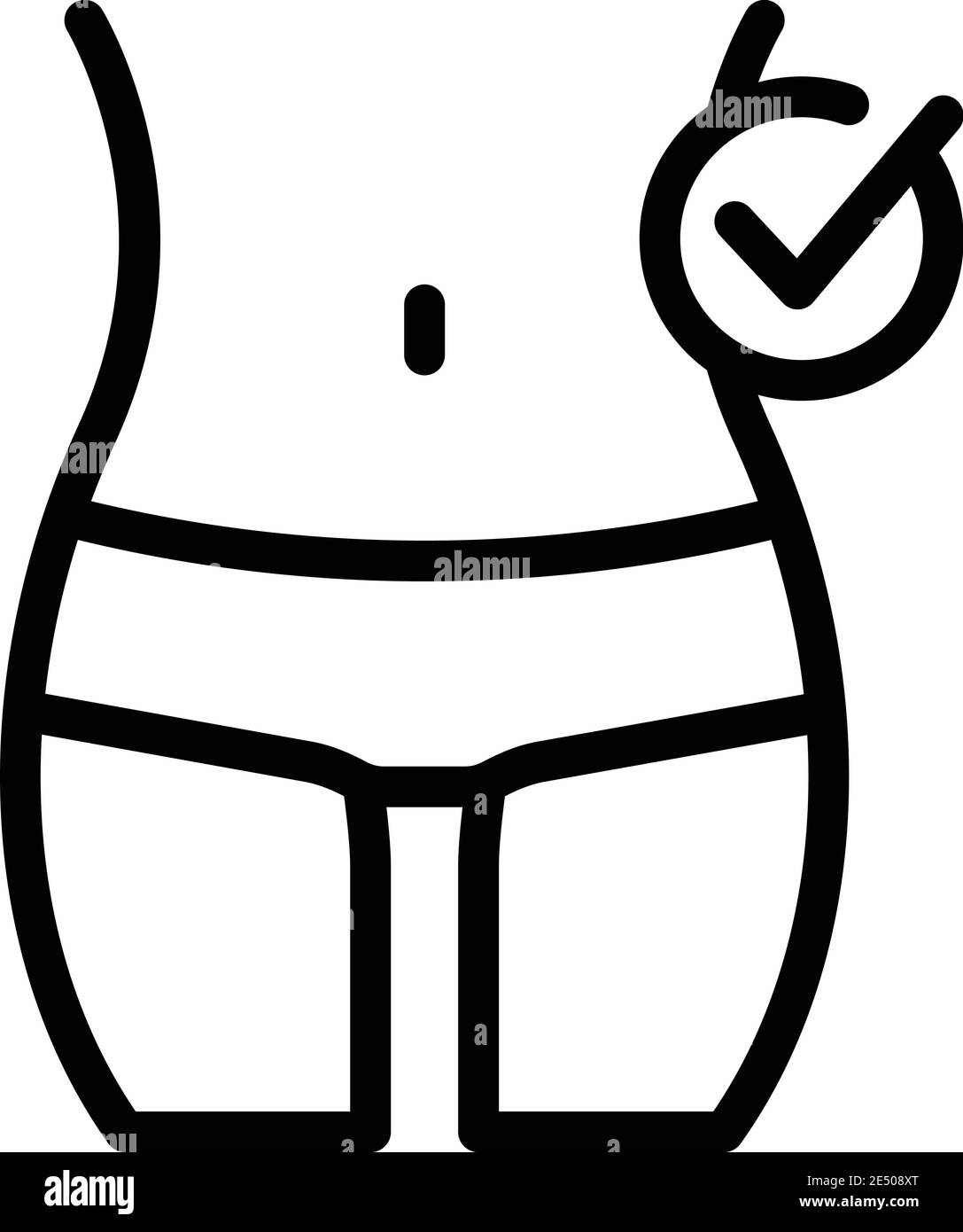 Done slimming icon. Outline done slimming vector icon for web design ...