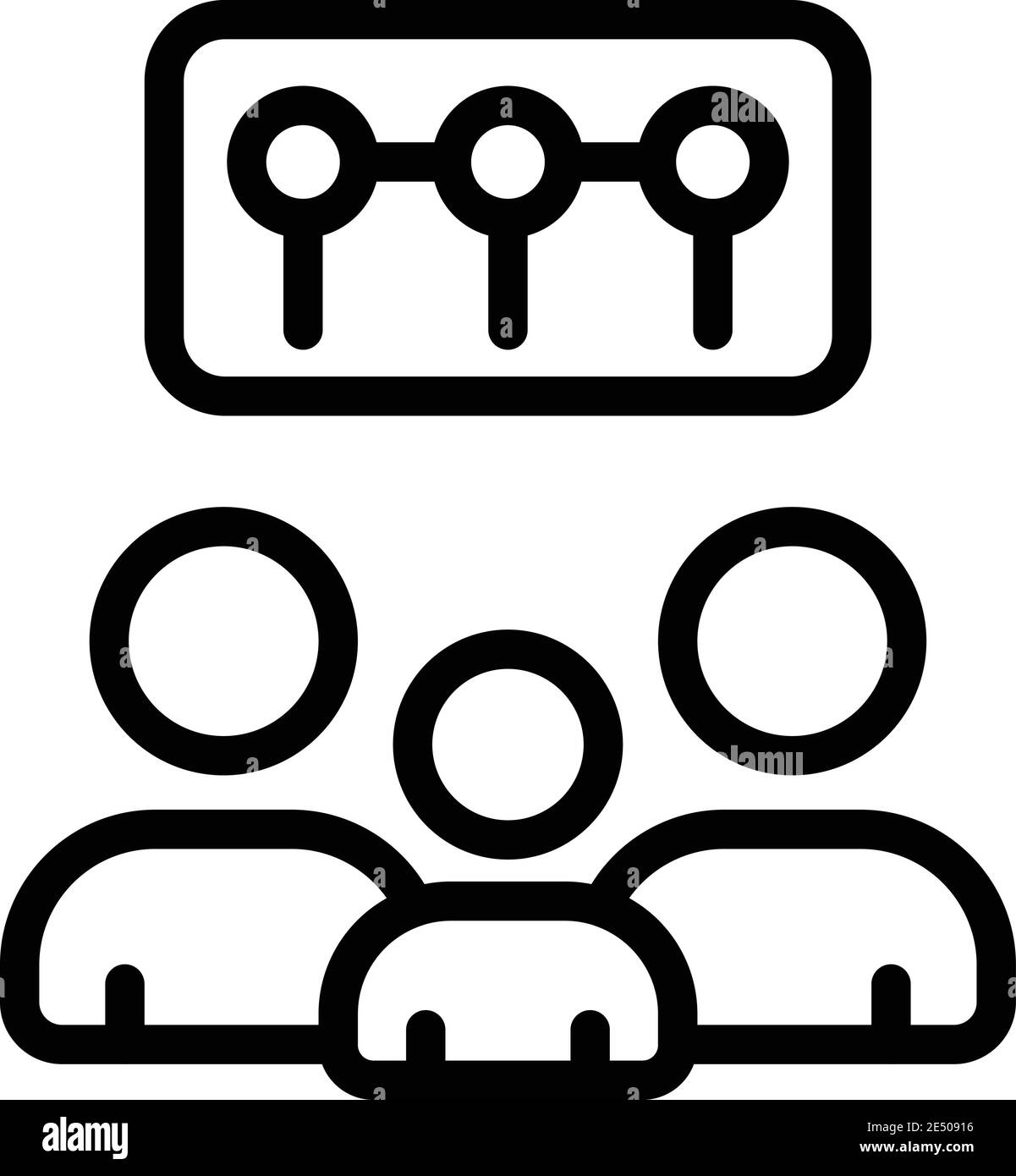 Customer database group icon. Outline customer database group vector ...