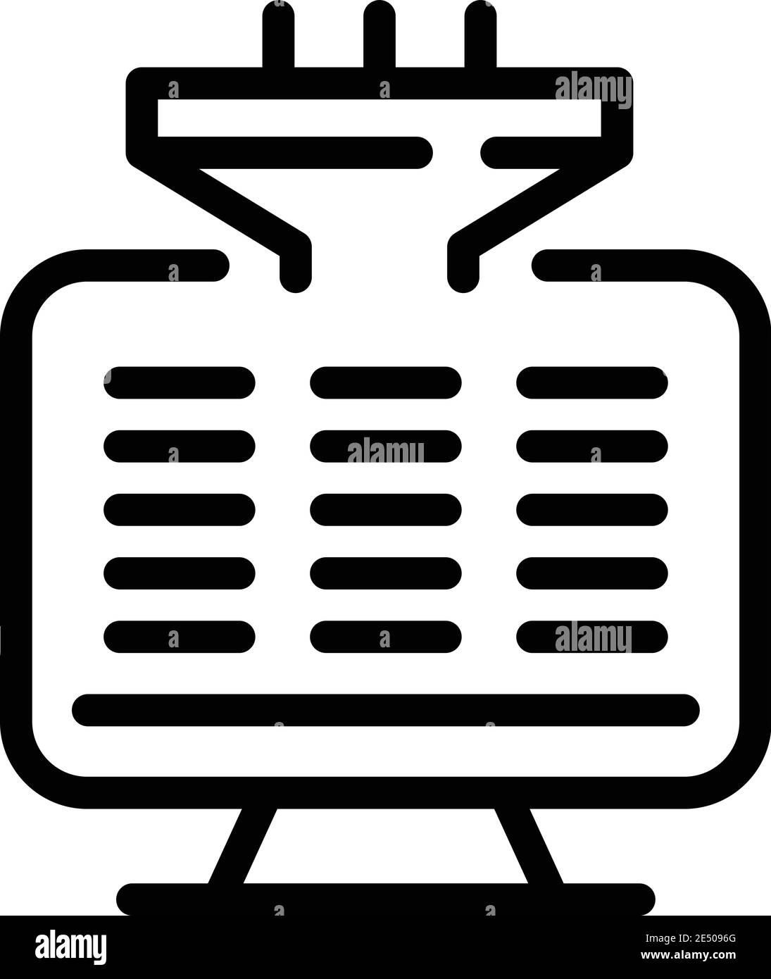 Filter database icon. Outline filter database vector icon for web ...