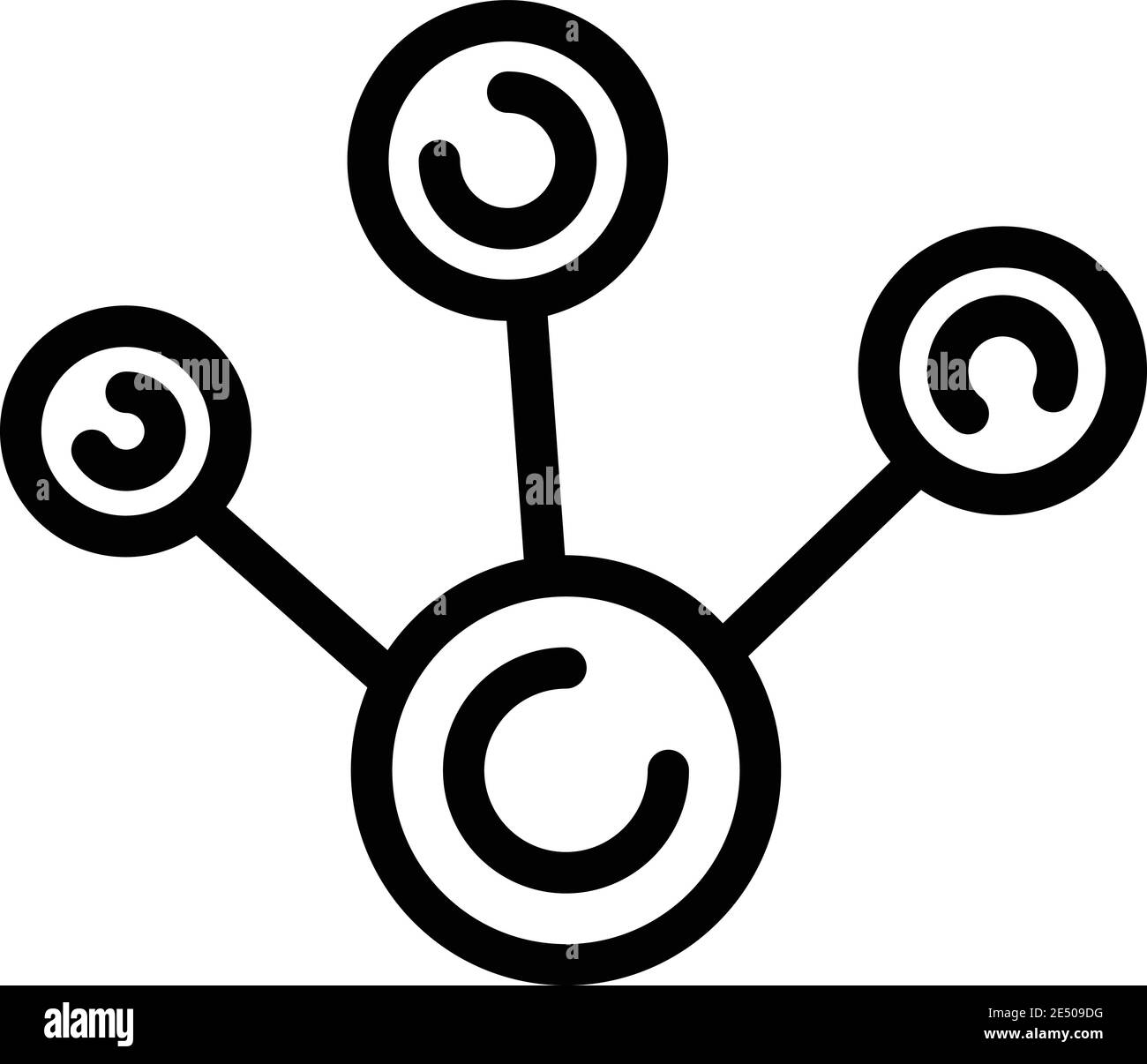 Customer data circle scheme icon. Outline customer data circle scheme vector icon for web design ...