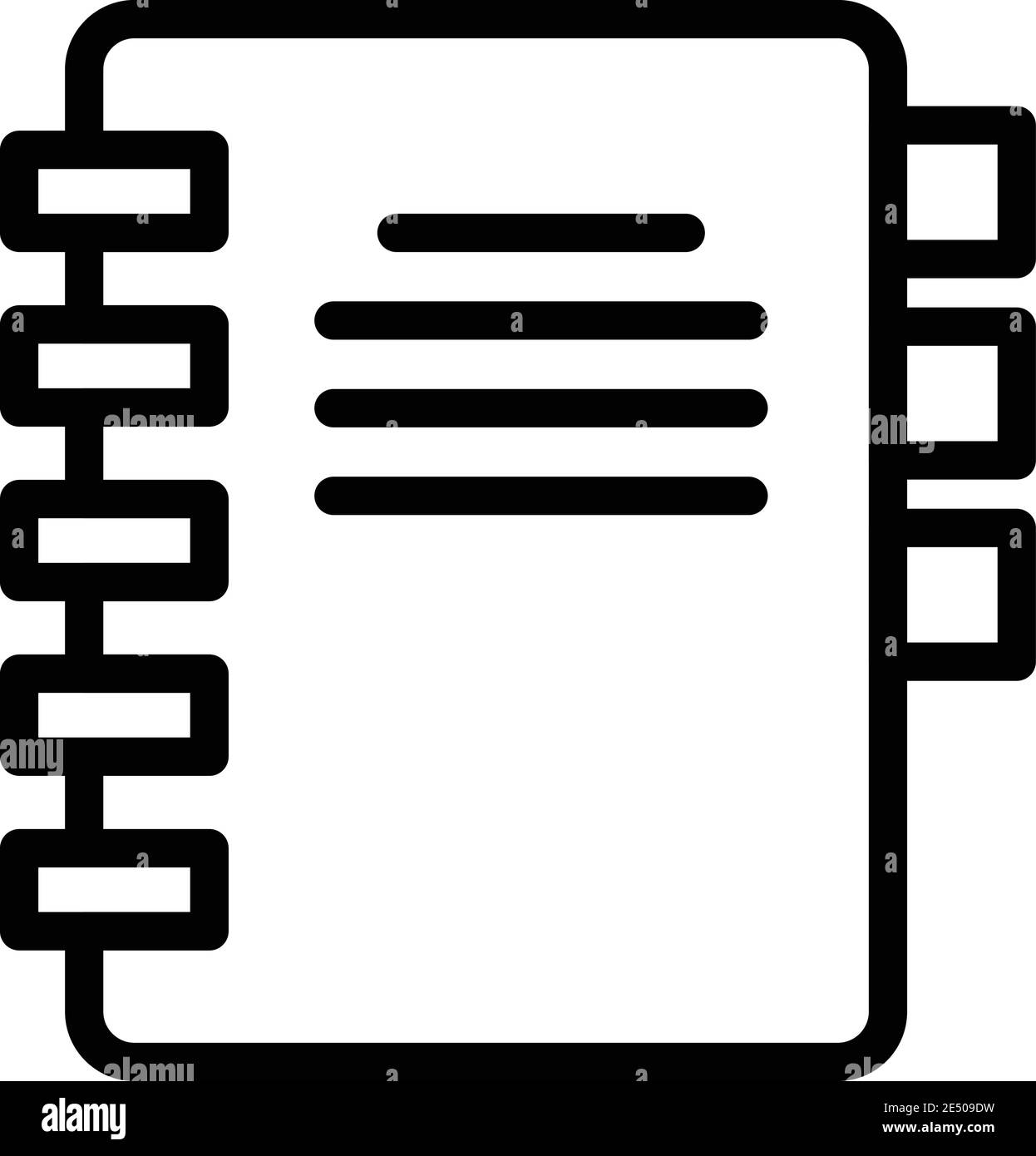 Customer data notebook icon. Outline customer data notebook vector icon ...