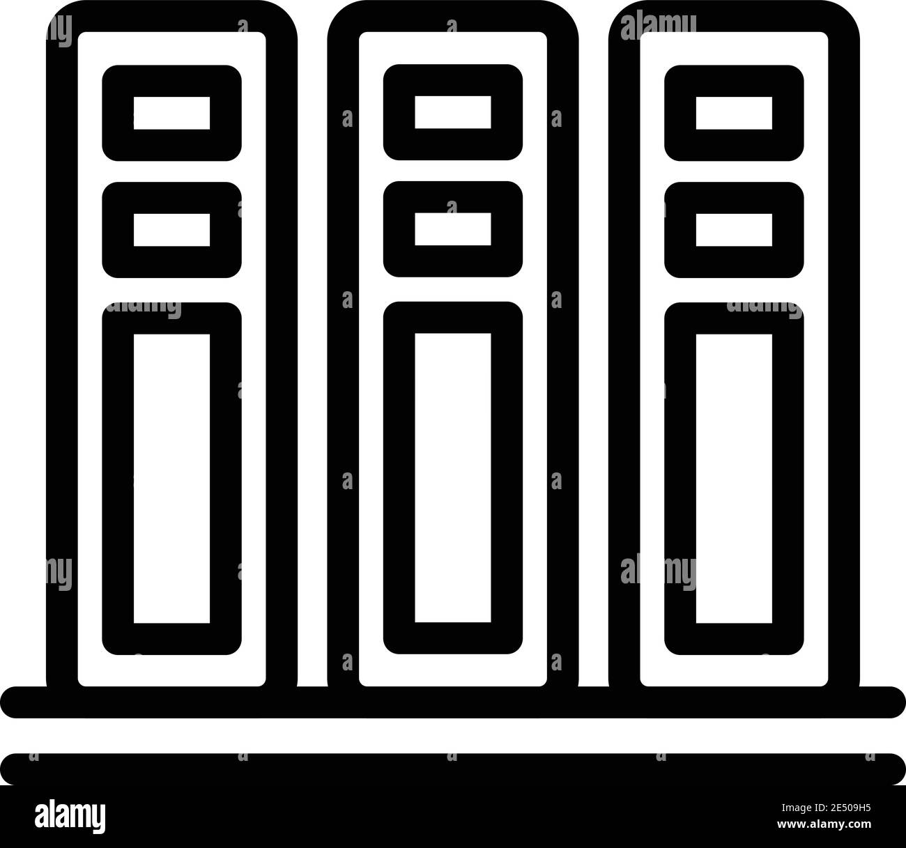 Customer data server stack icon. Outline customer data server stack ...