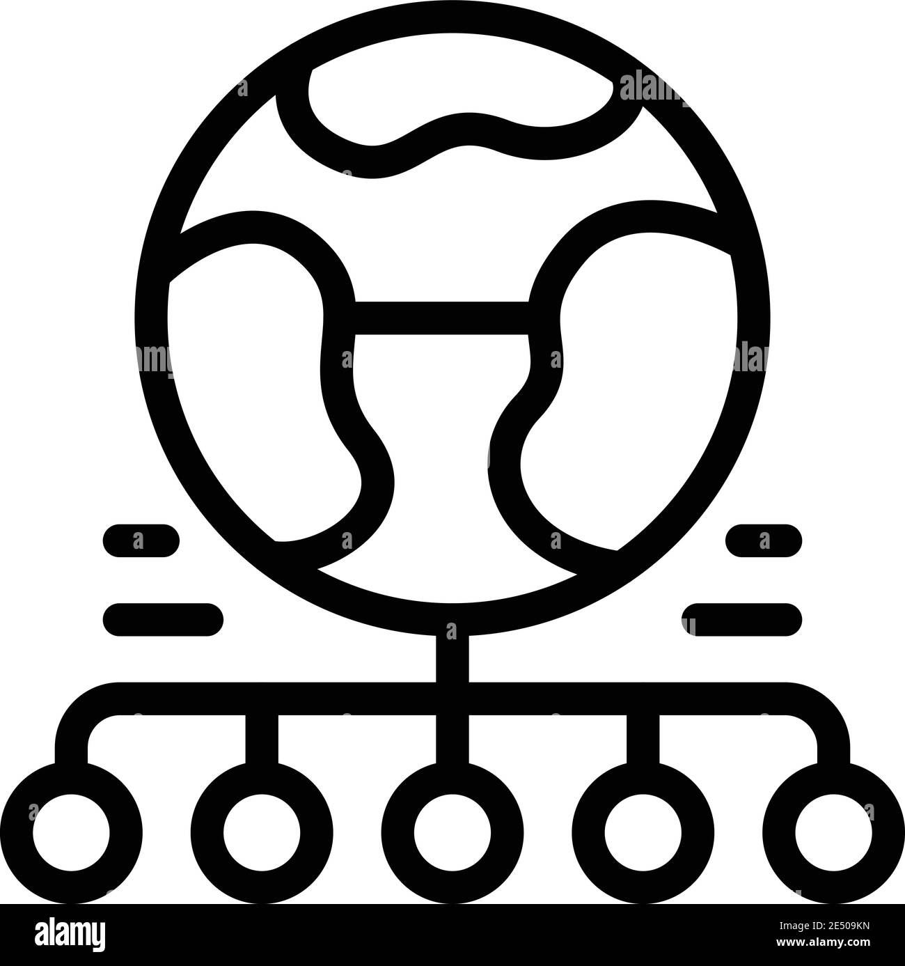 Database global cloud icon. Outline database global cloud vector icon ...