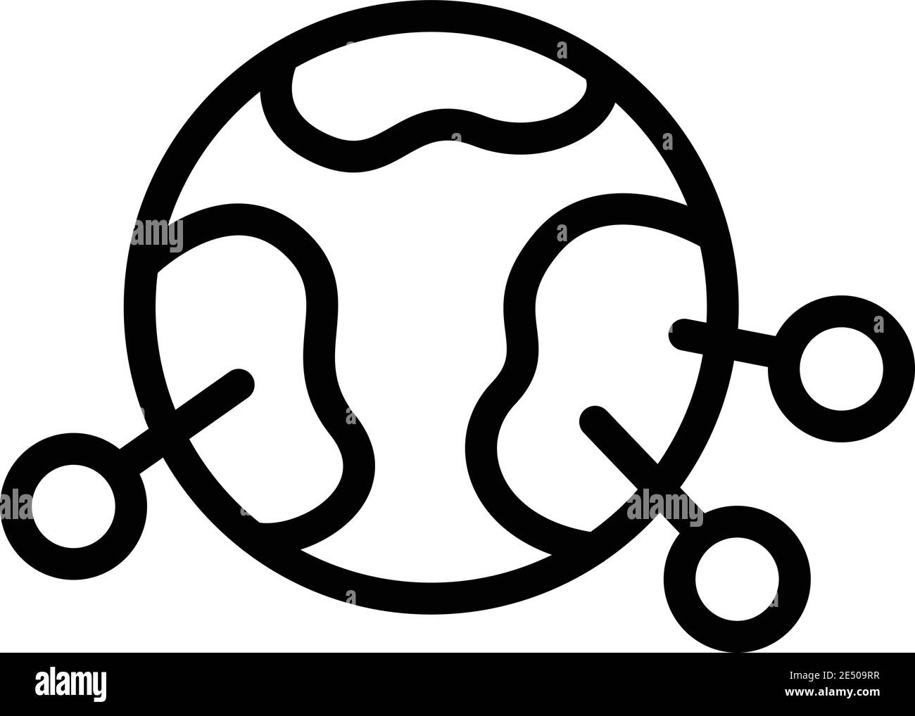 Global network icon. Outline global network vector icon for web design ...
