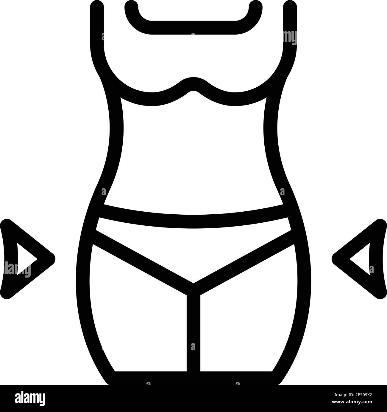 Slimming icon. Outline slimming vector icon for web design isolated on ...