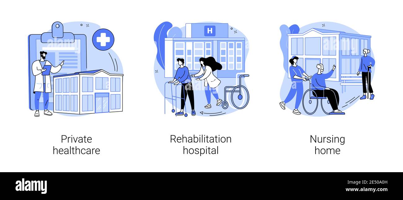 Medical facility abstract concept vector illustrations Stock Vector ...