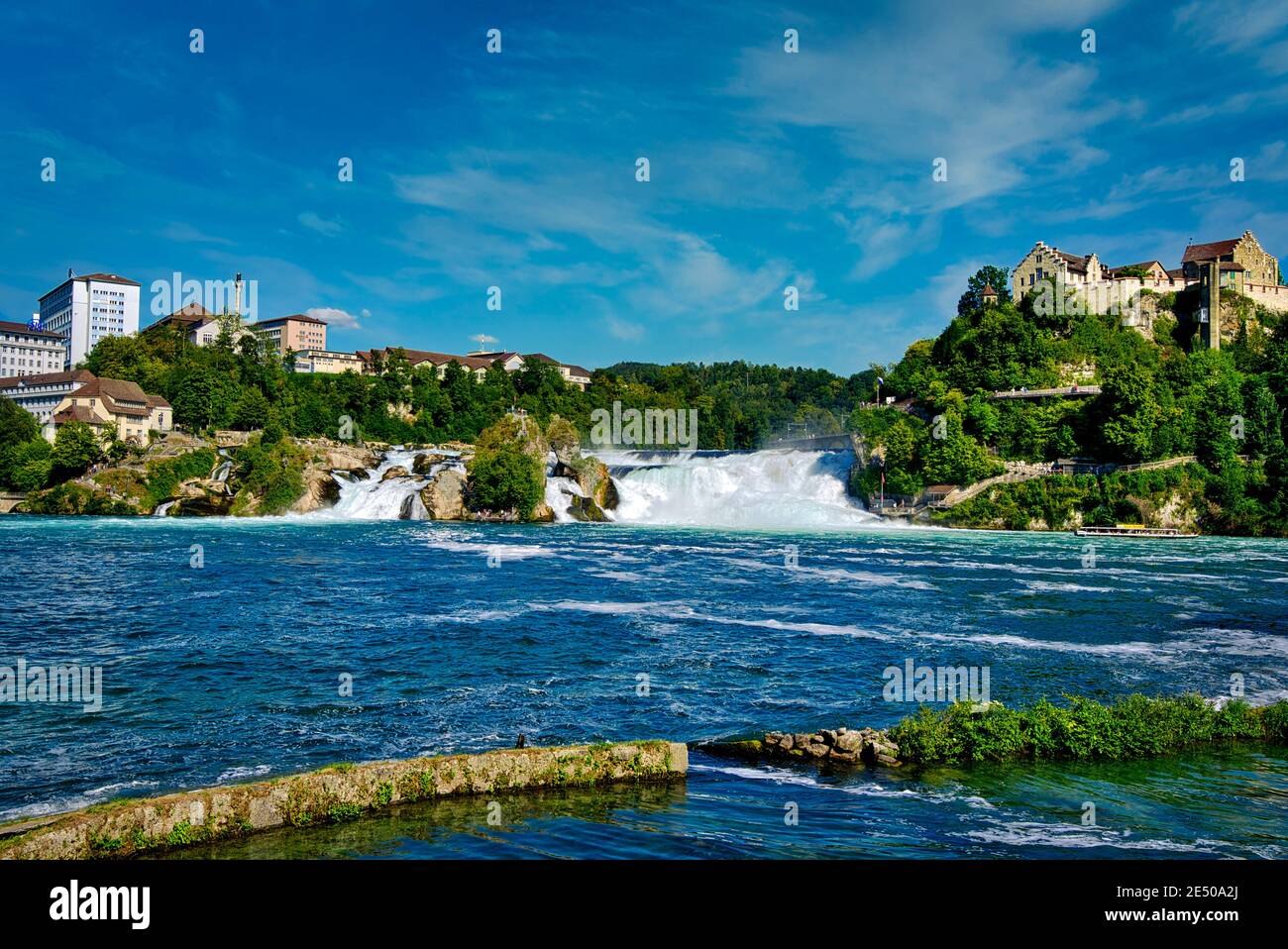 Rheinfall waterfall train viaduct hi-res stock photography and images ...