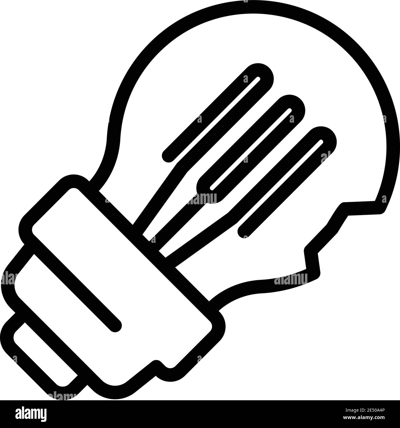 Bulb waste icon. Outline bulb waste vector icon for web design isolated ...