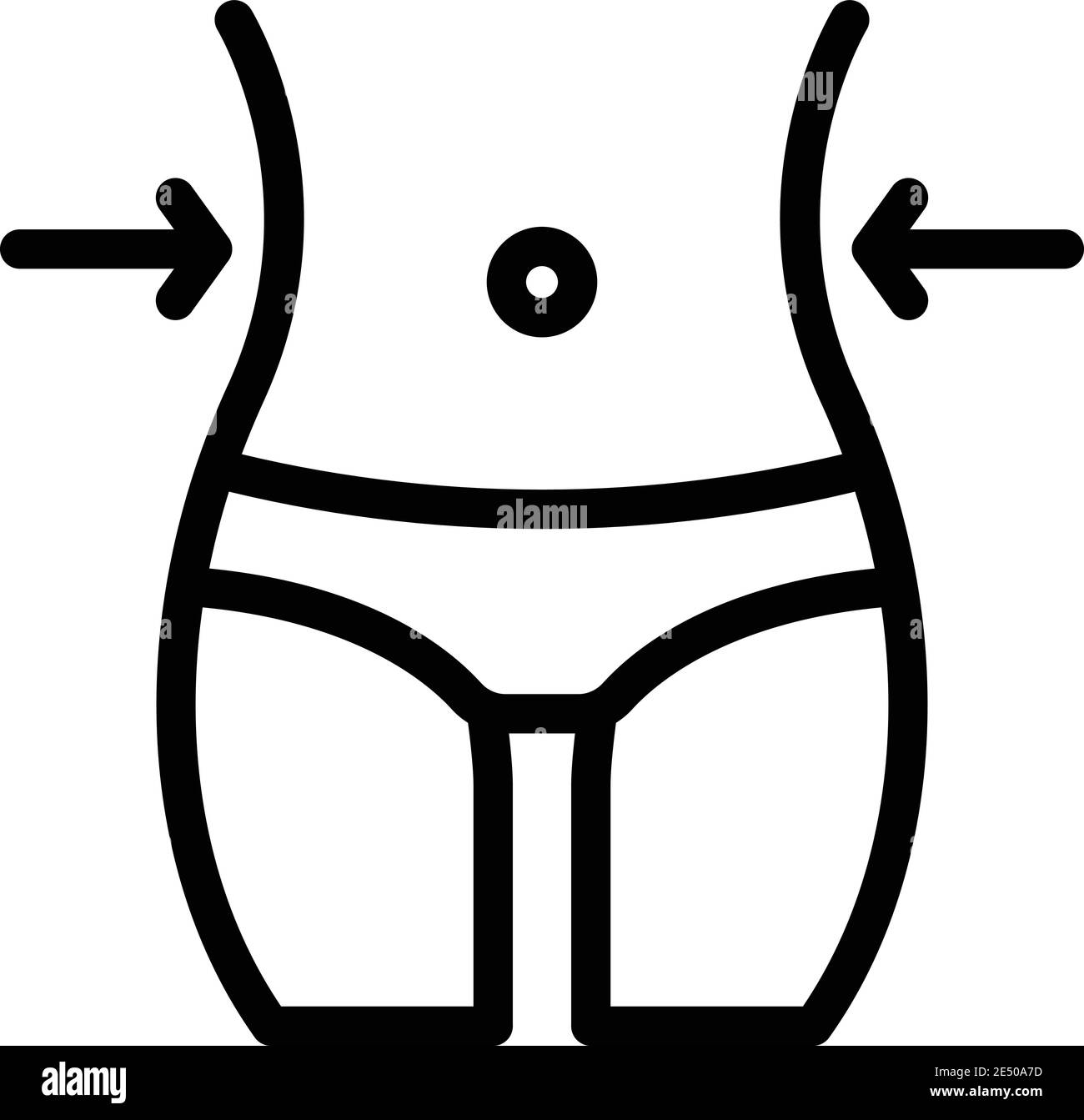 Healthy slimming icon. Outline healthy slimming vector icon for web ...