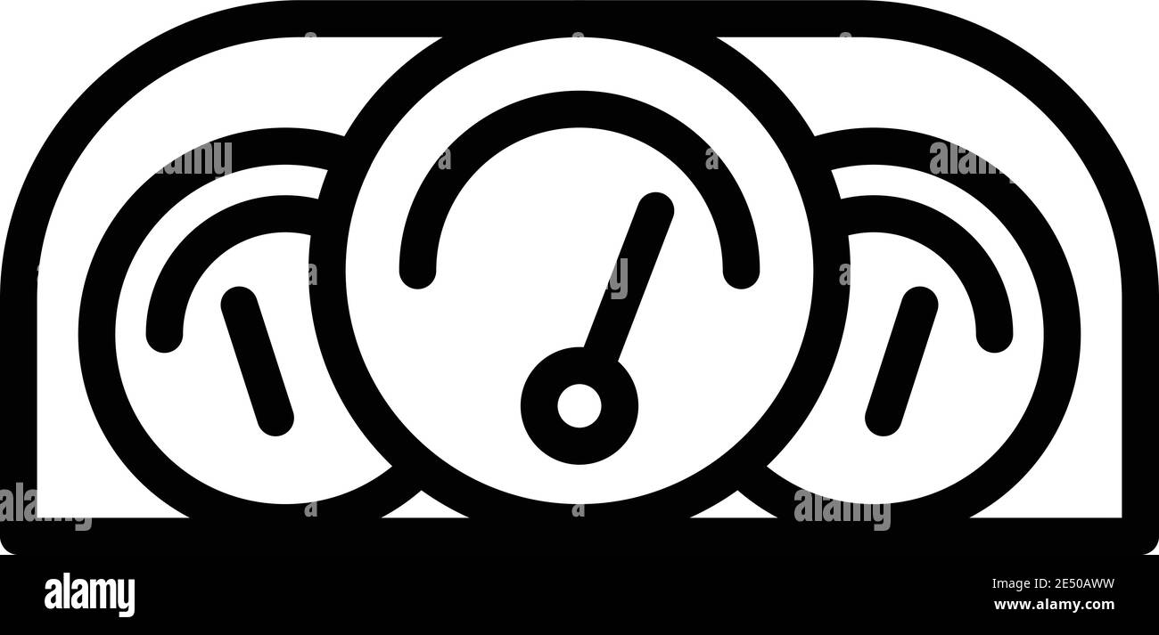 Car dashboard icon. Outline car dashboard vector icon for web design ...