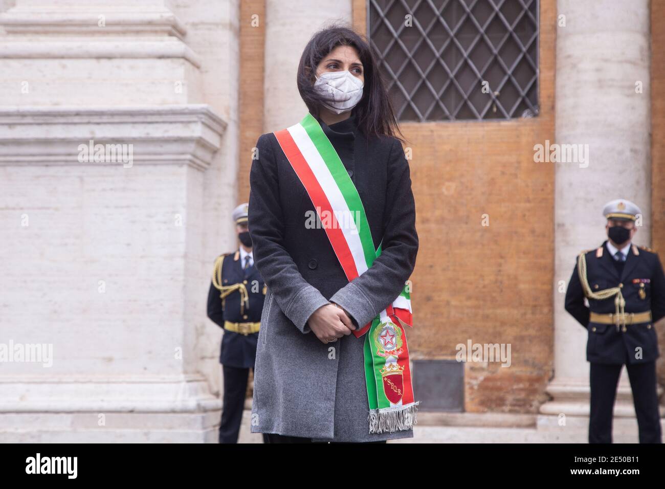 Rome, Italy. 25th Jan, 2021. Mayor of Rome Virginia Raggi (Photo by ...