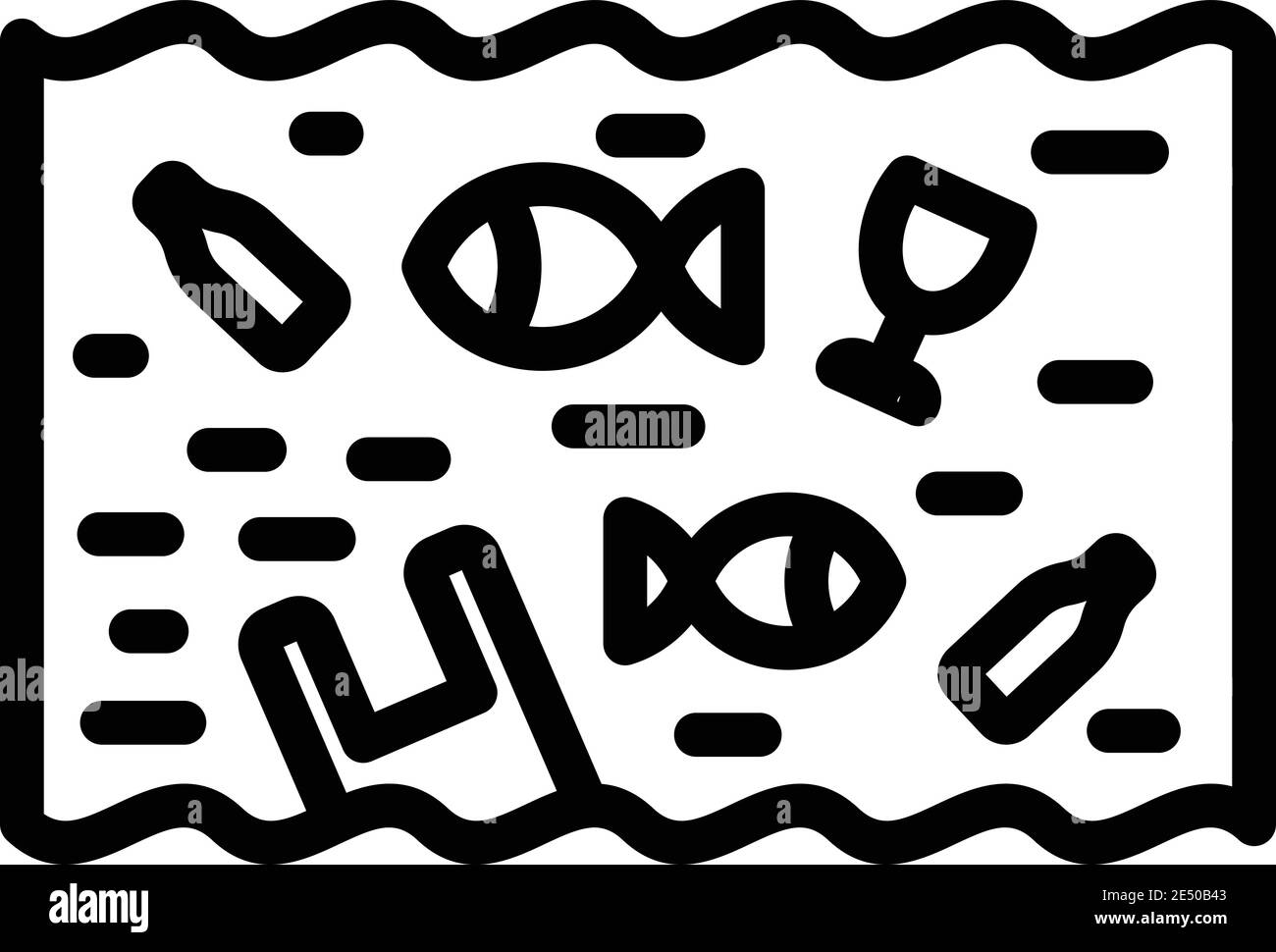 Ocean waste icon. Outline ocean waste vector icon for web design ...