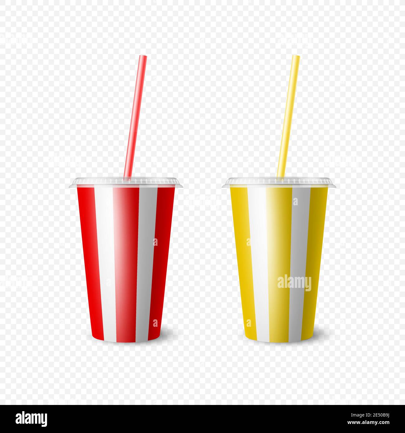 Vector 3d Realistic Paper Disposable Cup Set for Beverage, Drinks ...