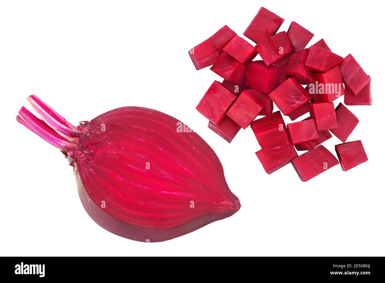 beetroot half and slice isolated on white background with clipping path ...