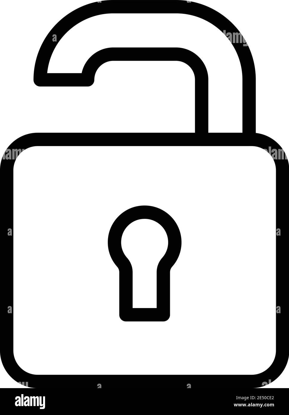 Car dashboard unlock icon. Outline car dashboard unlock vector icon for ...