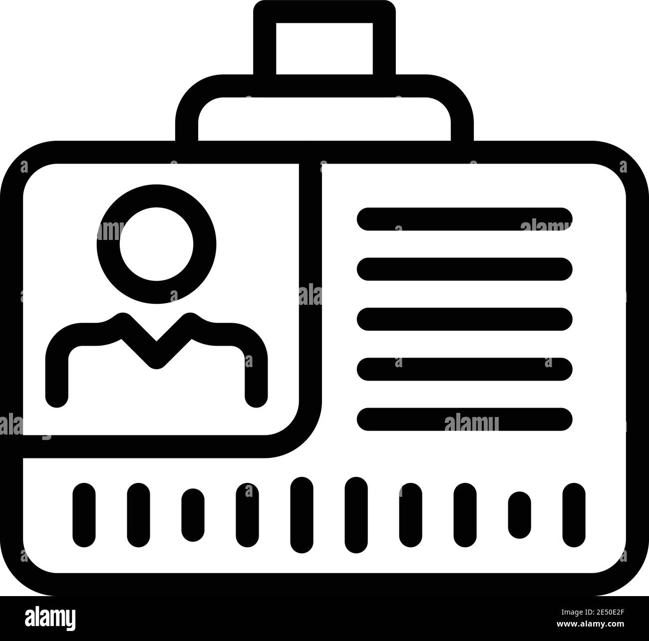 Contact id card icon. Outline contact id card vector icon for web ...