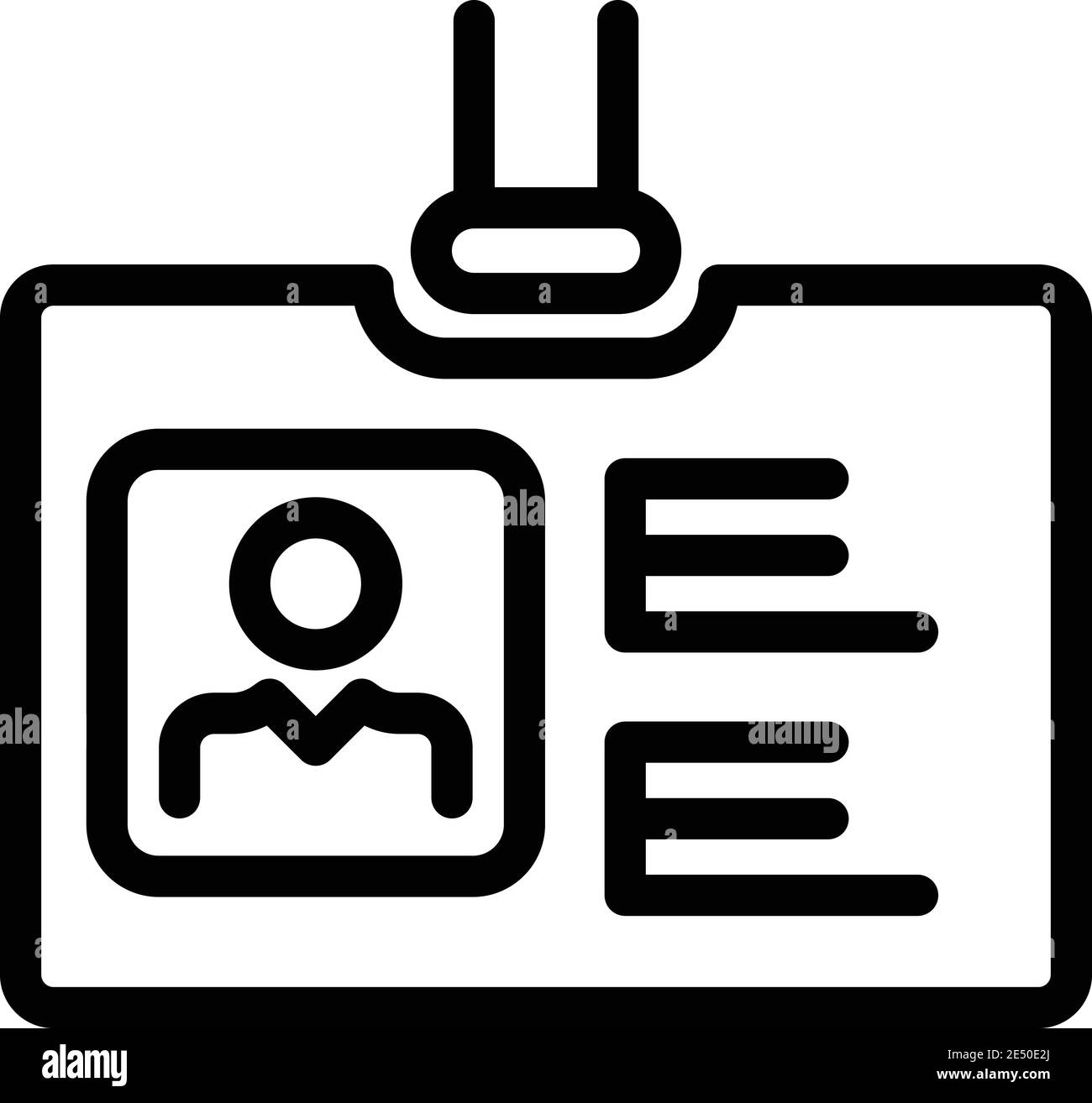 Label id card icon. Outline label id card vector icon for web design ...