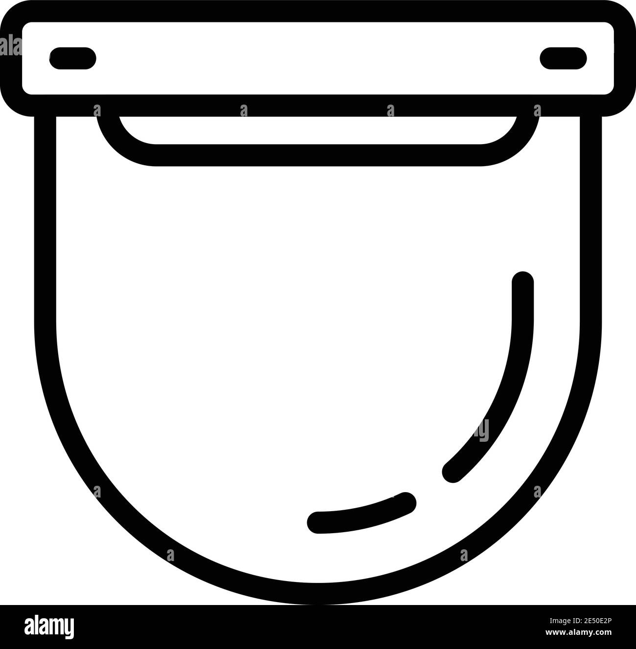 Safety face shield icon. Outline safety face shield vector icon for web ...