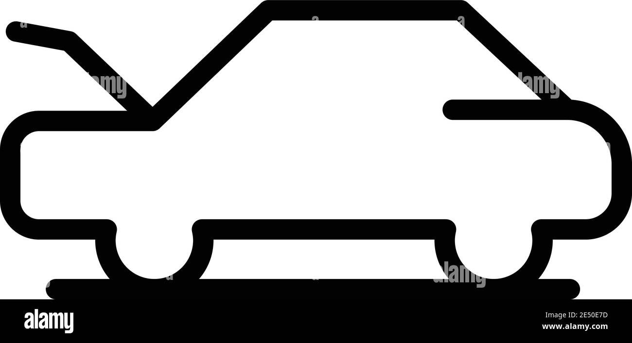 Open front dashboard icon. Outline open front dashboard vector icon for ...