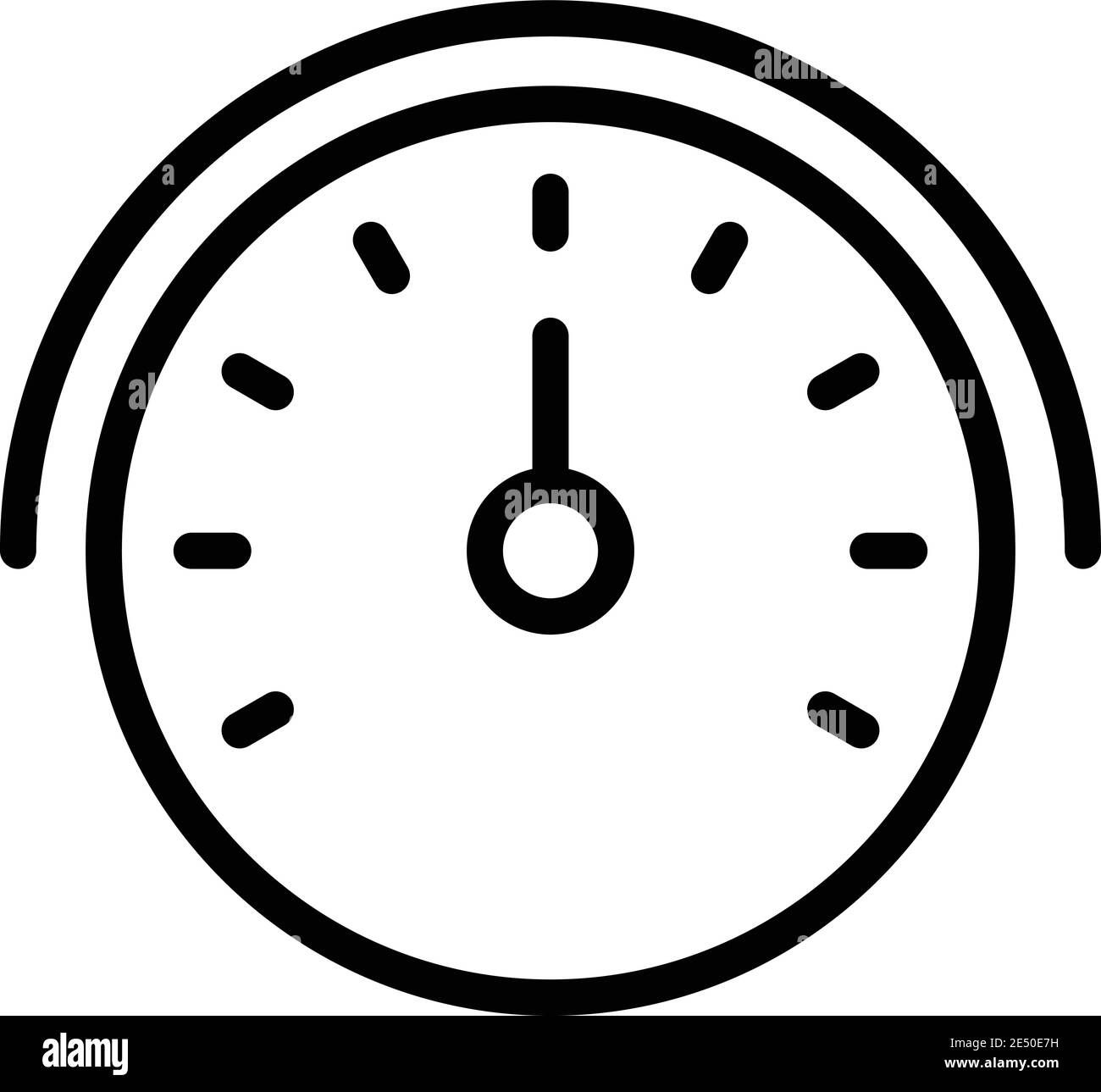 Round car dashboard icon. Outline round car dashboard vector icon for ...