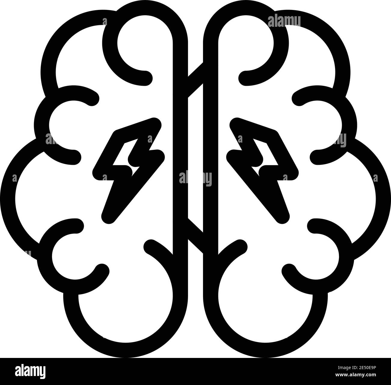 Human brain icon. Outline human brain vector icon for web design ...