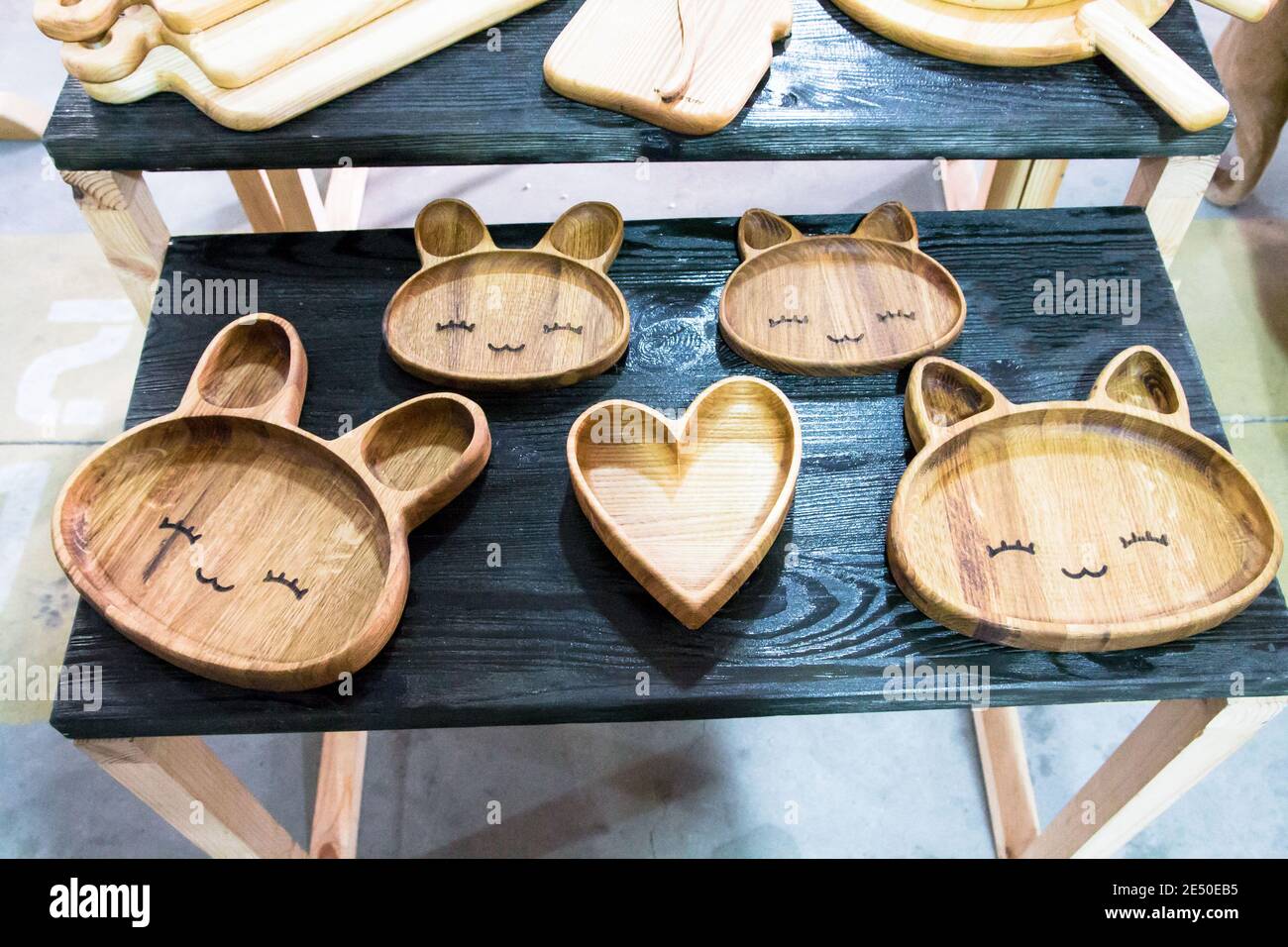 Plates, handmade, from, wood., Unique plates Dishes in the shape of ...