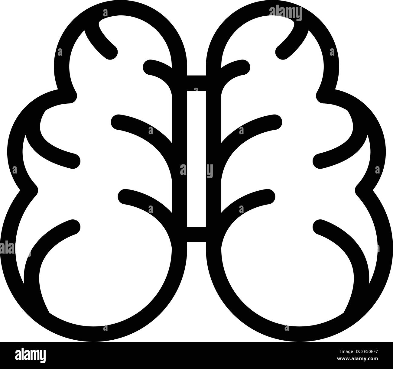 Cell brain icon. Outline cell brain vector icon for web design isolated ...