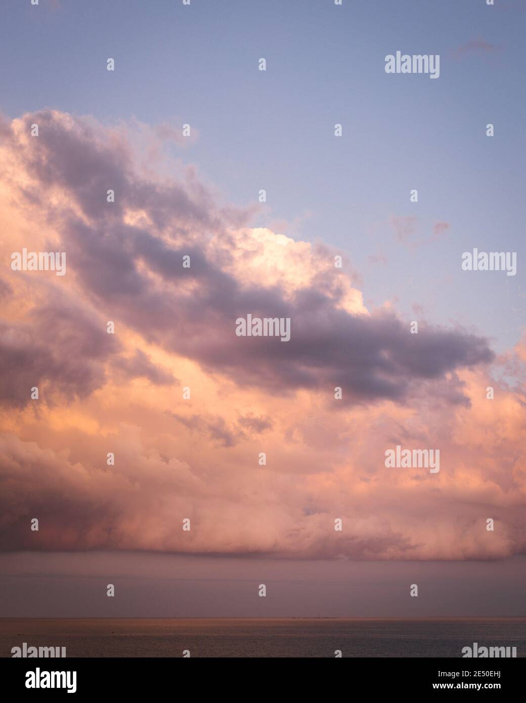 Billowing Clouds Over the Ocean Around Sunset, Nahant, Massachusetts ...