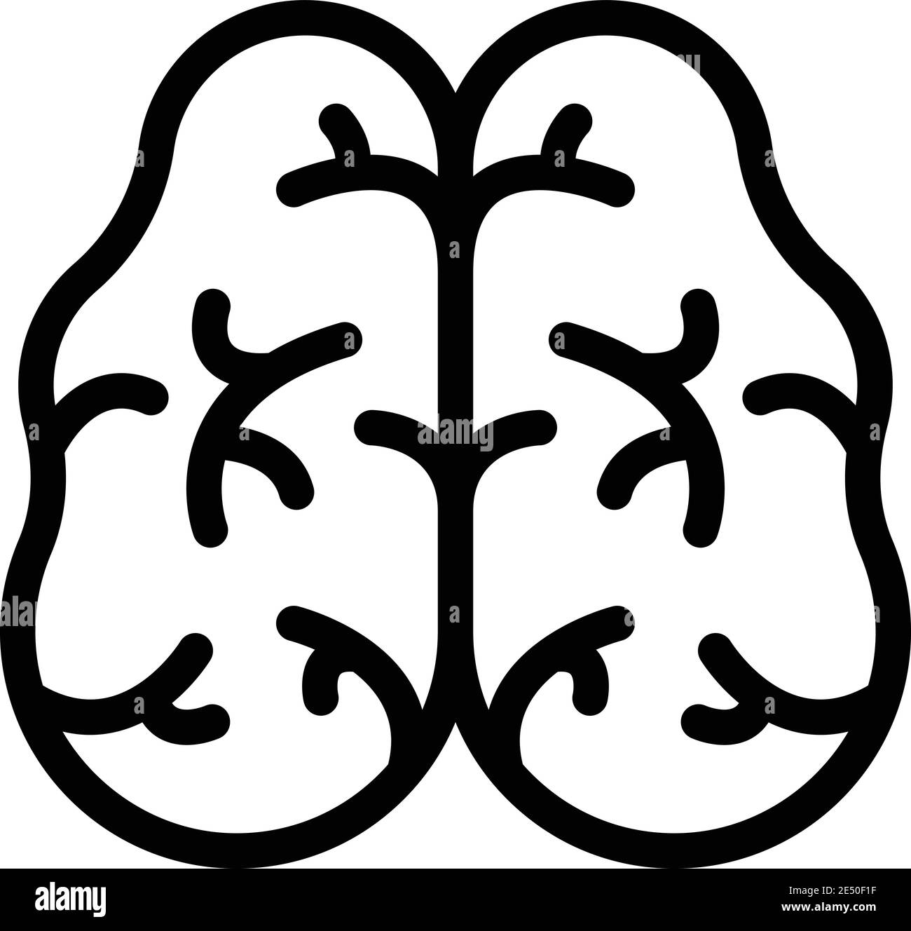 Neuron brain icon. Outline neuron brain vector icon for web design ...
