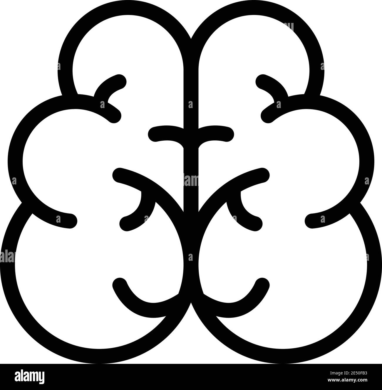 Nerve brain icon. Outline nerve brain vector icon for web design ...