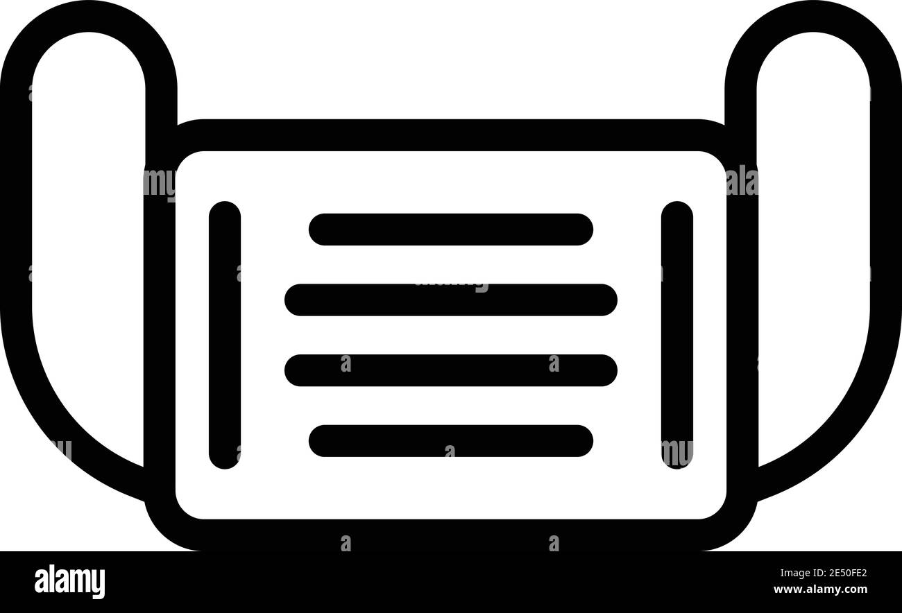 Safety face mask icon. Outline safety face mask vector icon for web ...