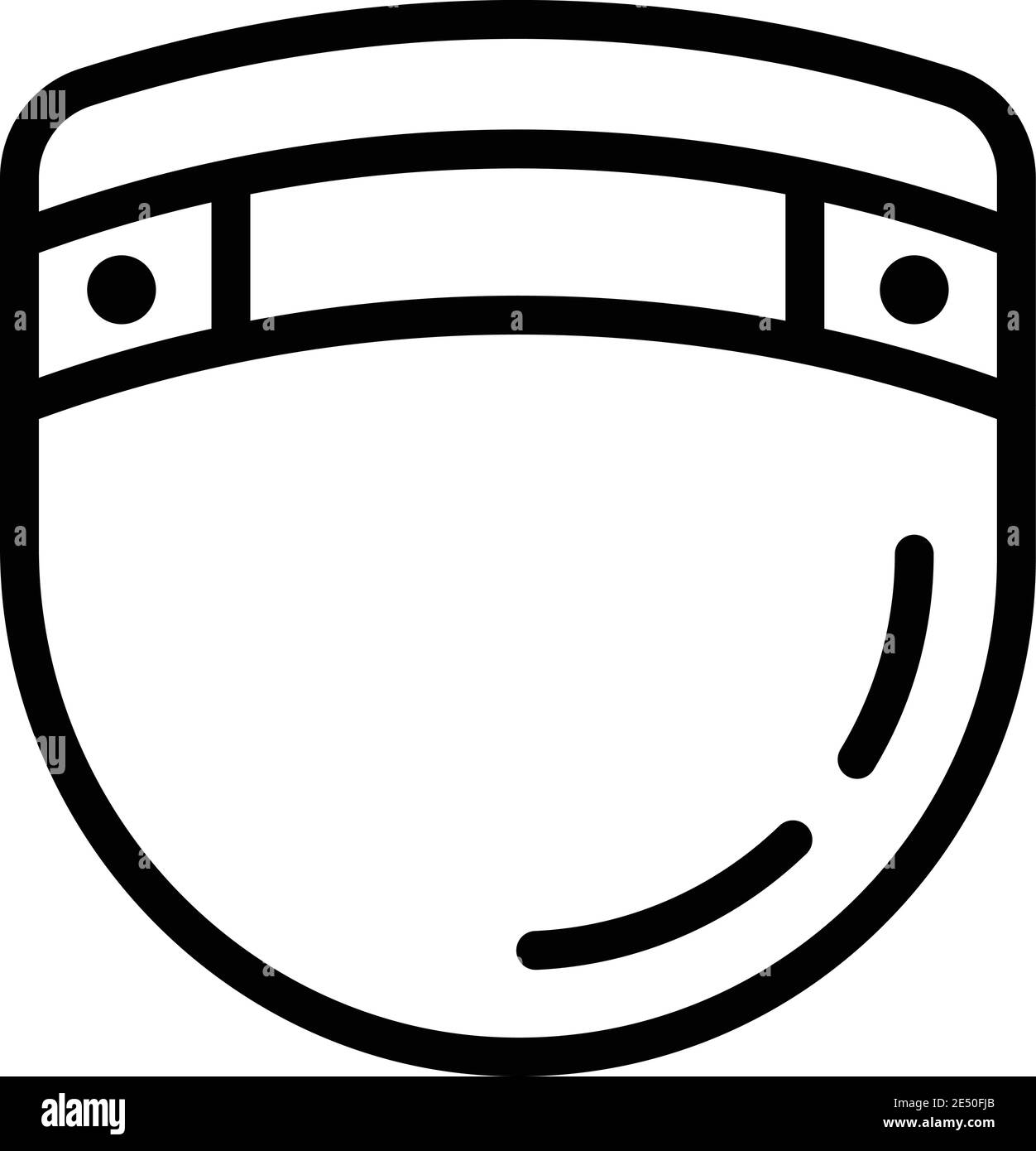 Prevention face shield icon. Outline prevention face shield vector icon ...