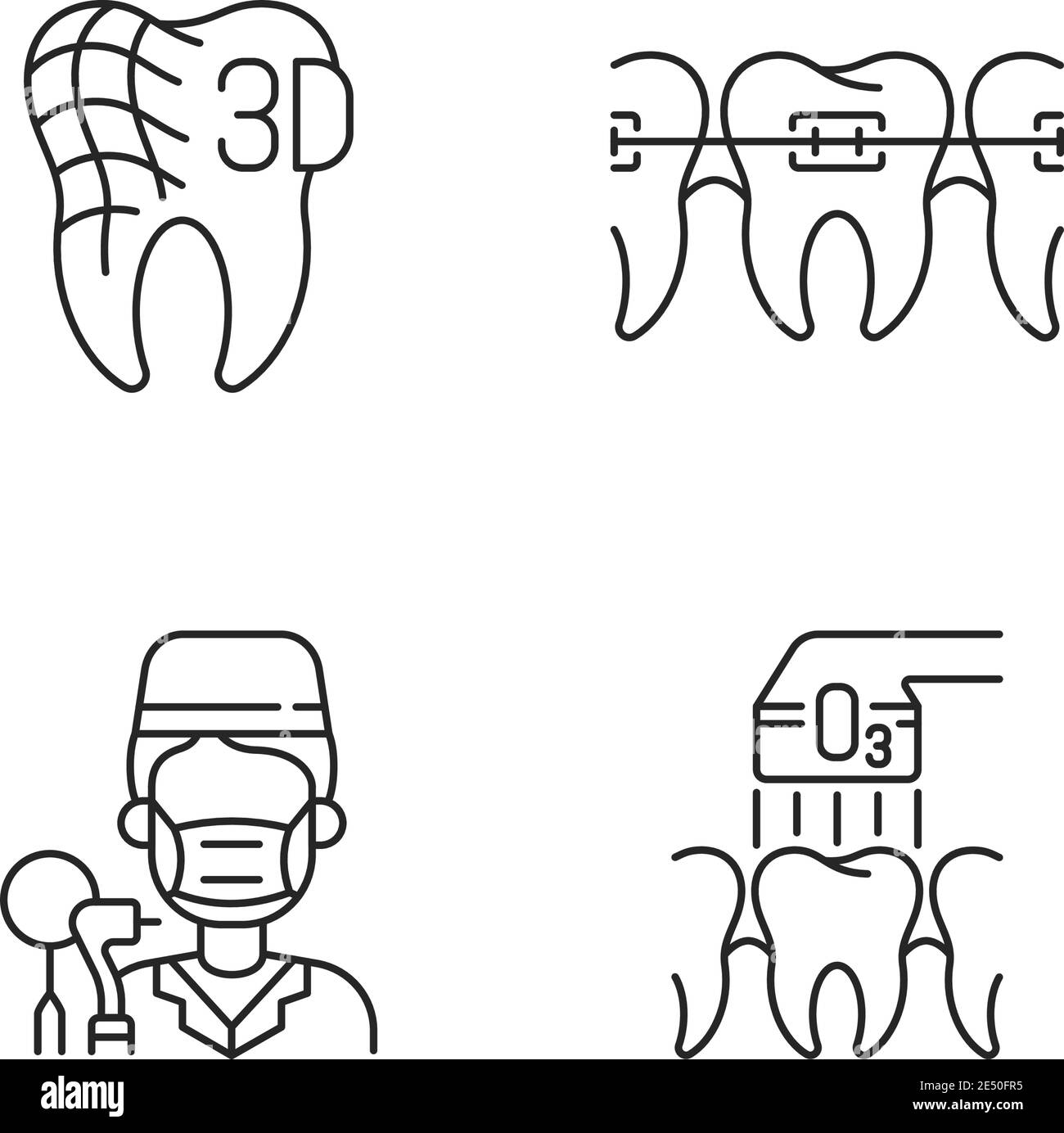 Dentistry logo collection Black and White Stock Photos & Images - Alamy