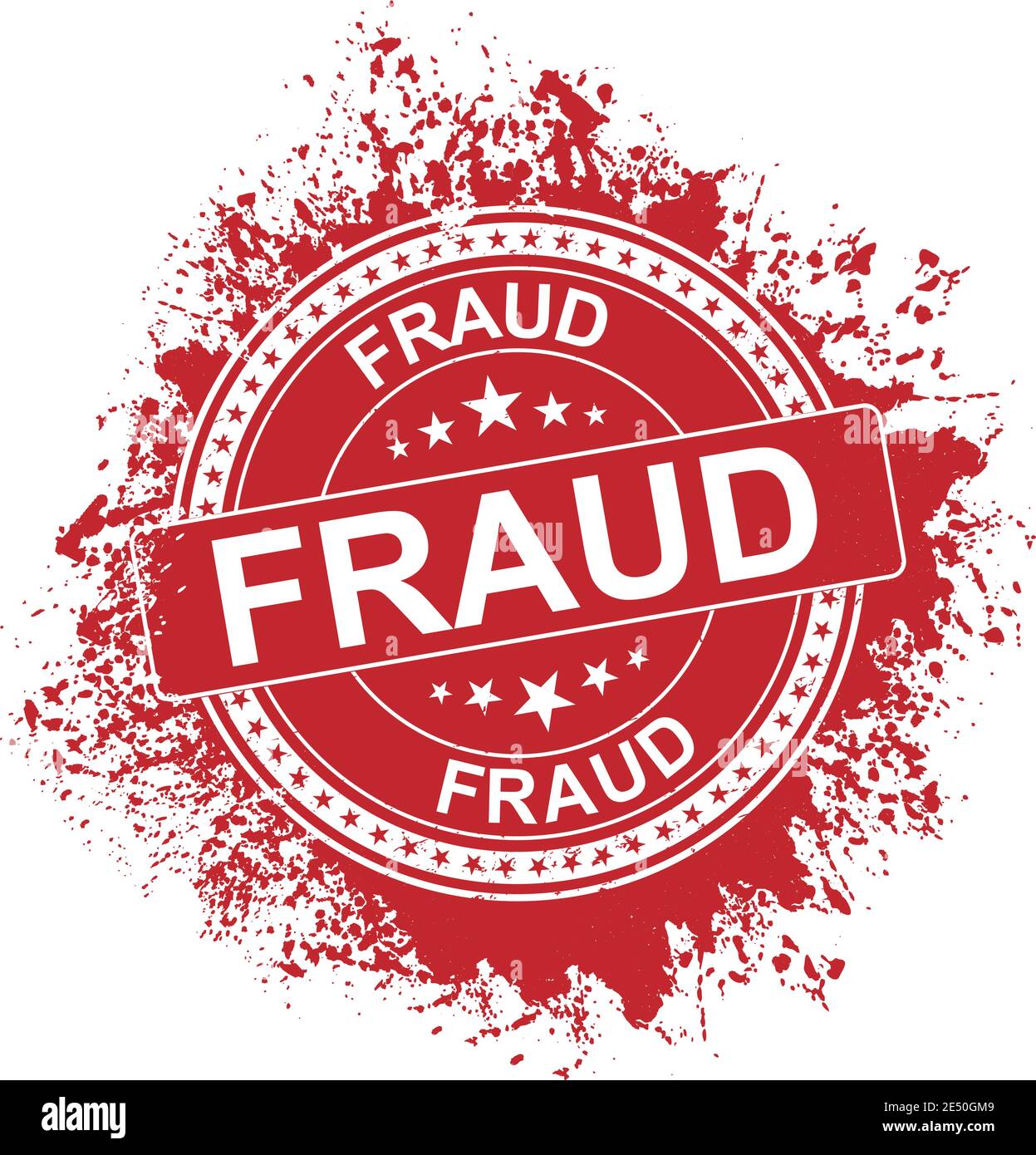 Grungy Fraud Rubber Stamps Campaign Illustration Vector, Red Circle ...