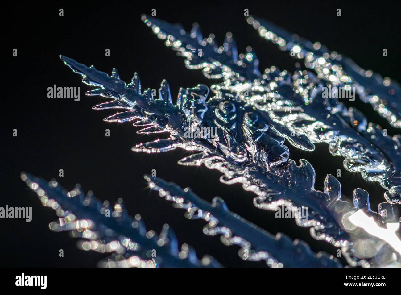 macro ice crystals Stock Photo - Alamy