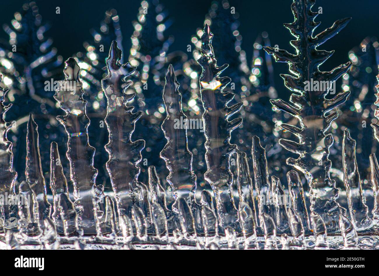 macro ice crystals Stock Photo - Alamy