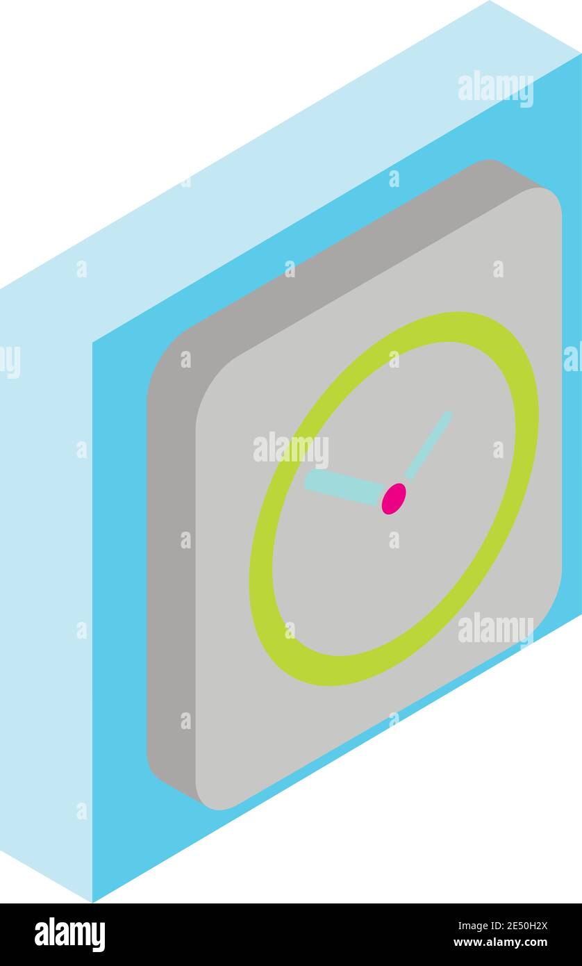 Stylish clock icon. Isometric illustration of stylish clock vector icon ...