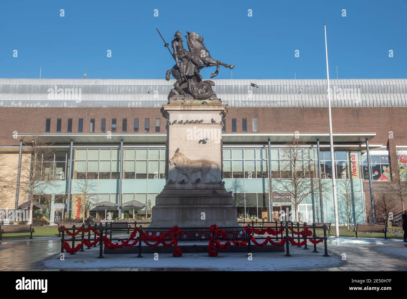 St. George Statue, Newcastle Stock Photo - Alamy